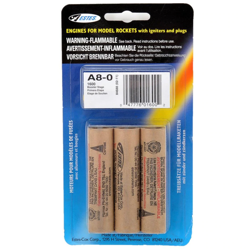 A8-0 Estes Model Rocket Engines – Rockets To The Sky