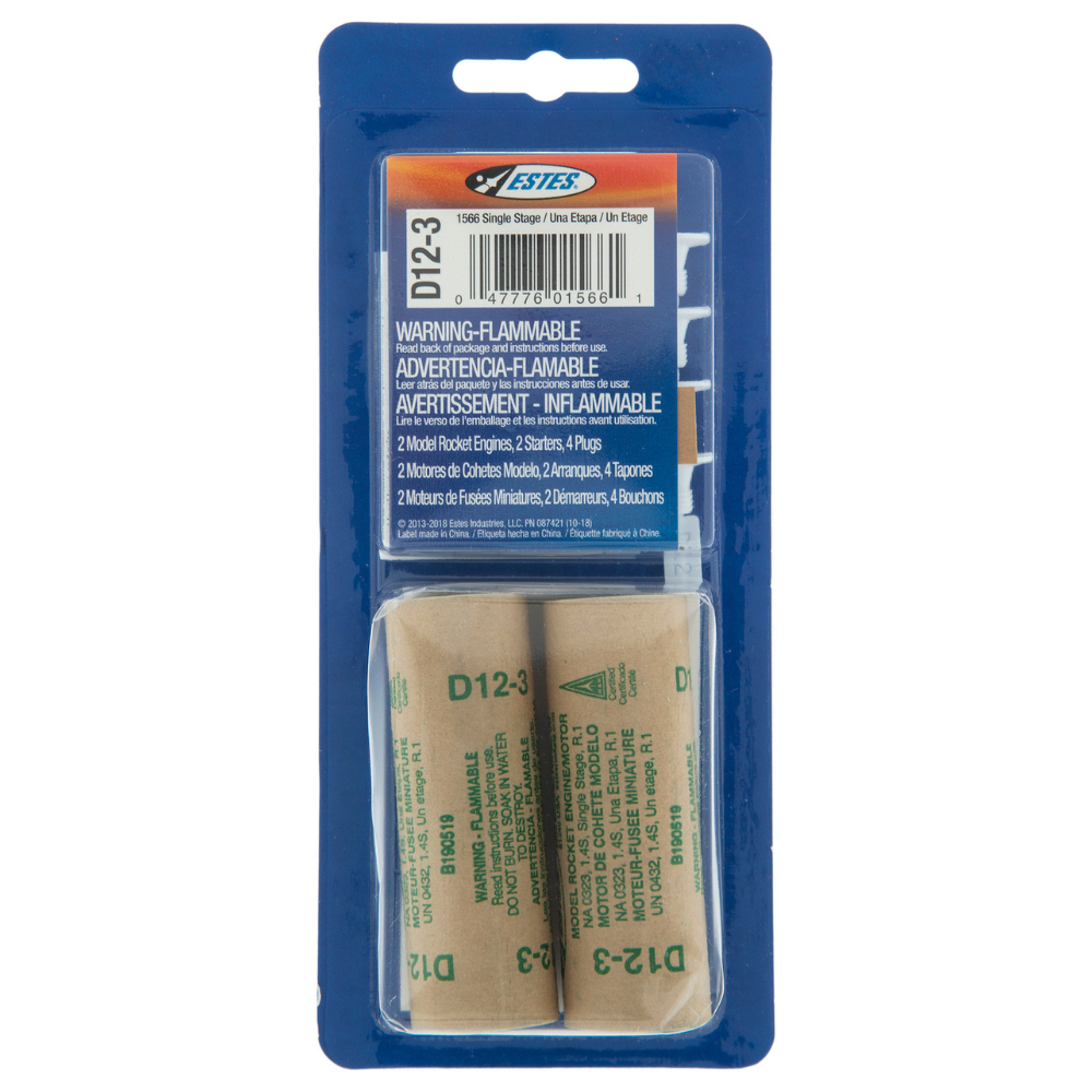 D12-3 Estes Model Rocket Engines – Rockets to the Sky