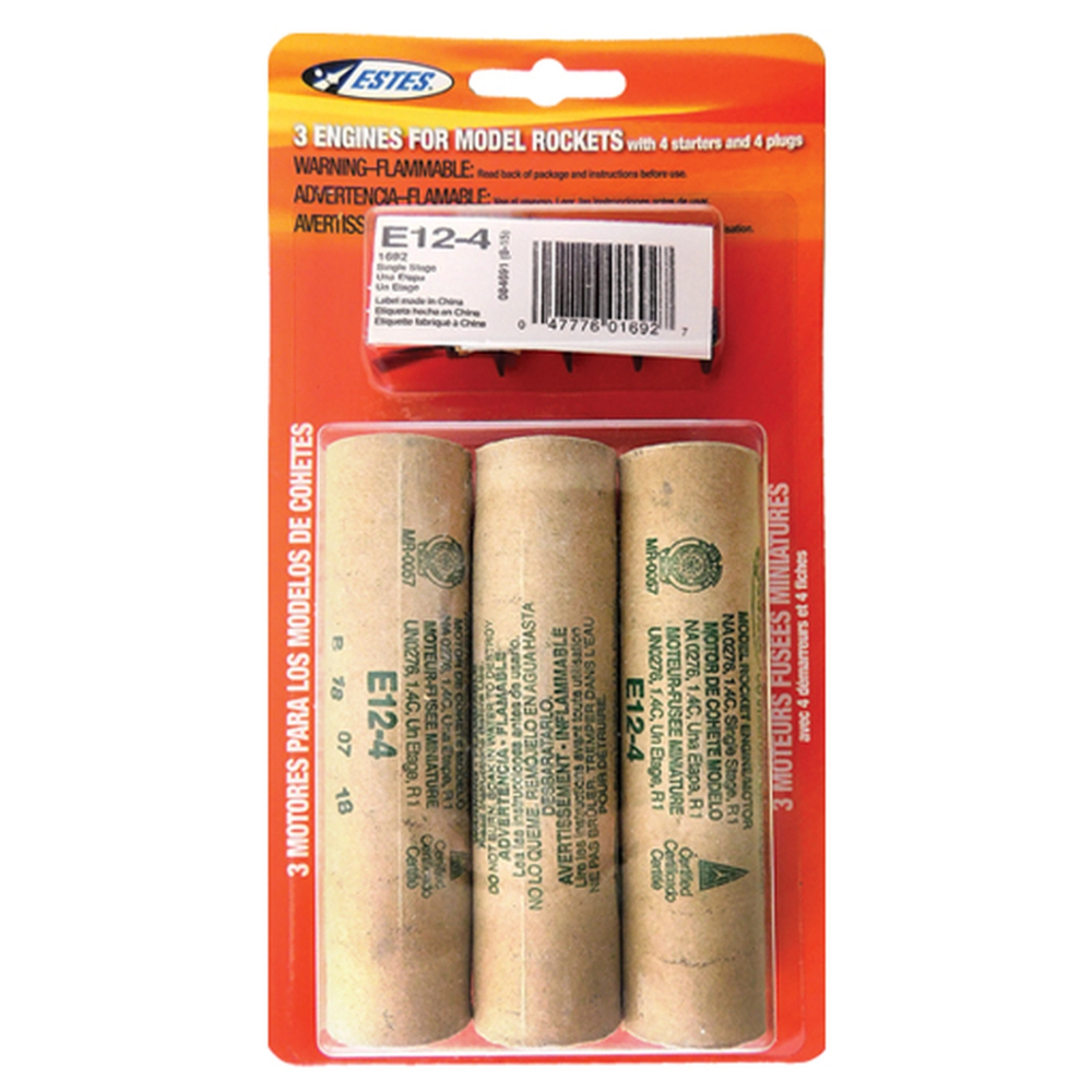 E12-4 Estes Model Rocket Engines – Rockets To The Sky