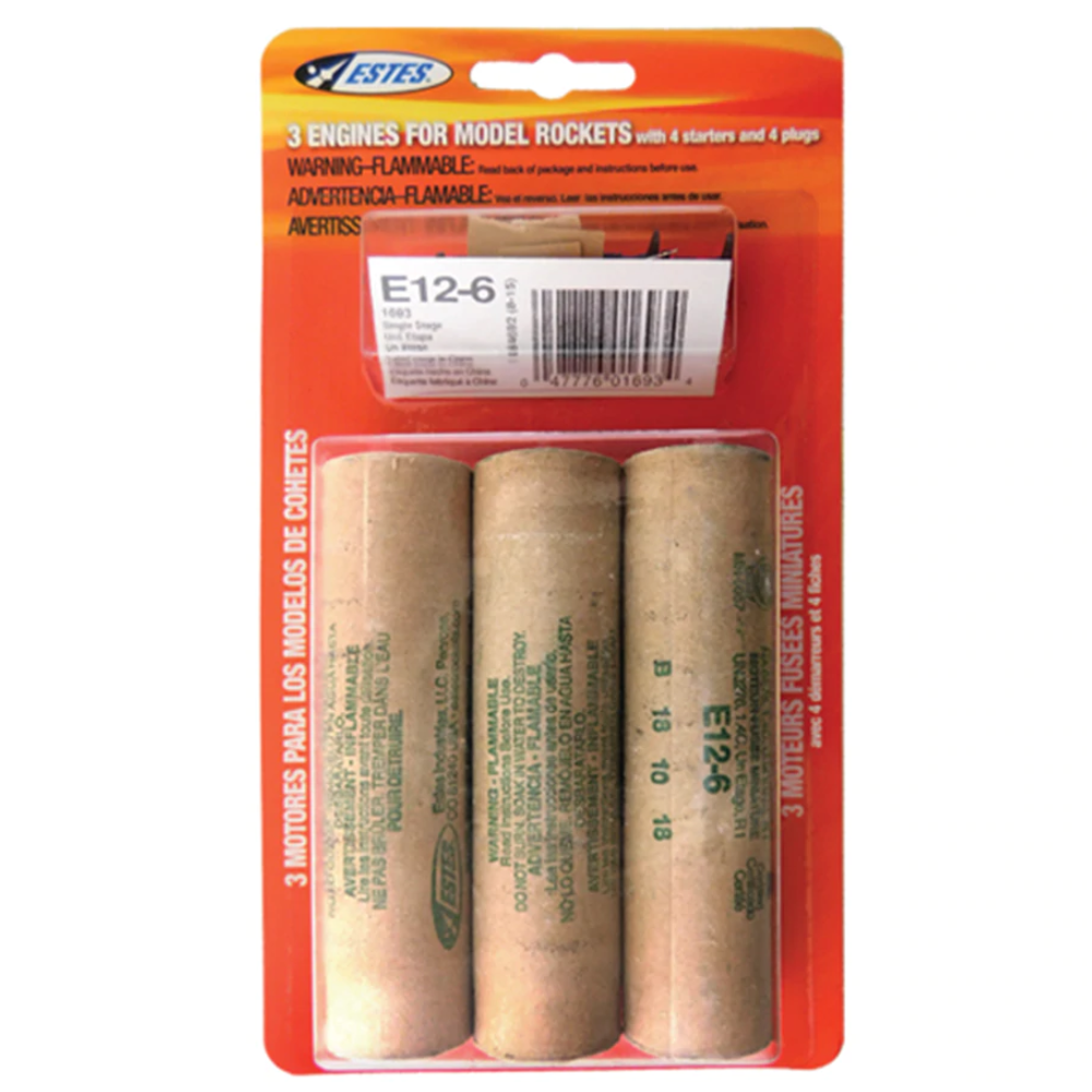 E12-6 Estes Model Rocket Engines – Rockets To The Sky