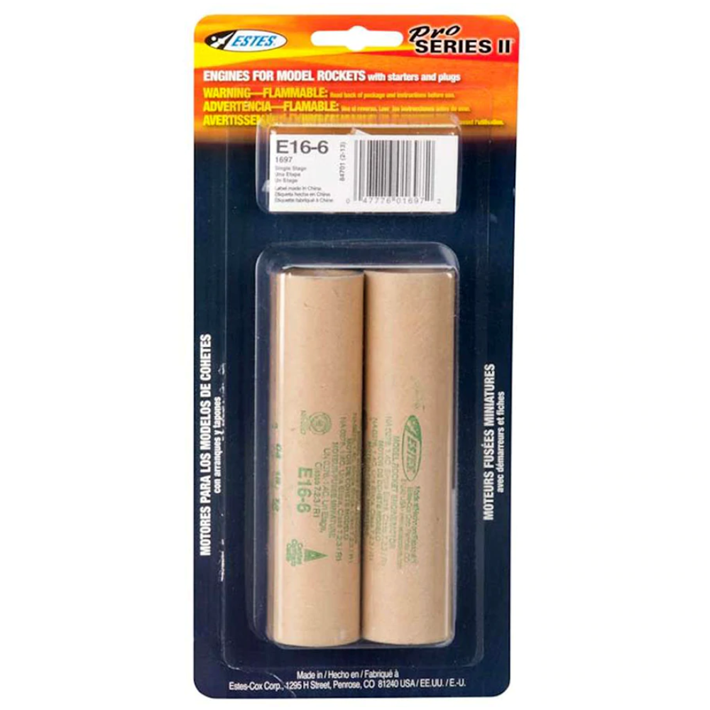 E16-6 Estes Model Rocket Engines – Rockets to the Sky